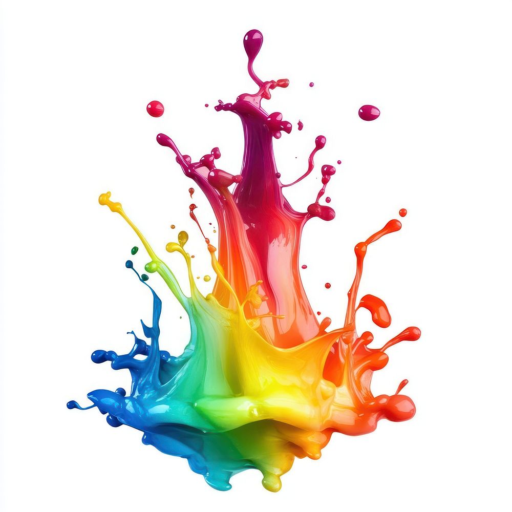 Rainbow splash abstract art expression. | Free Photo - rawpixel