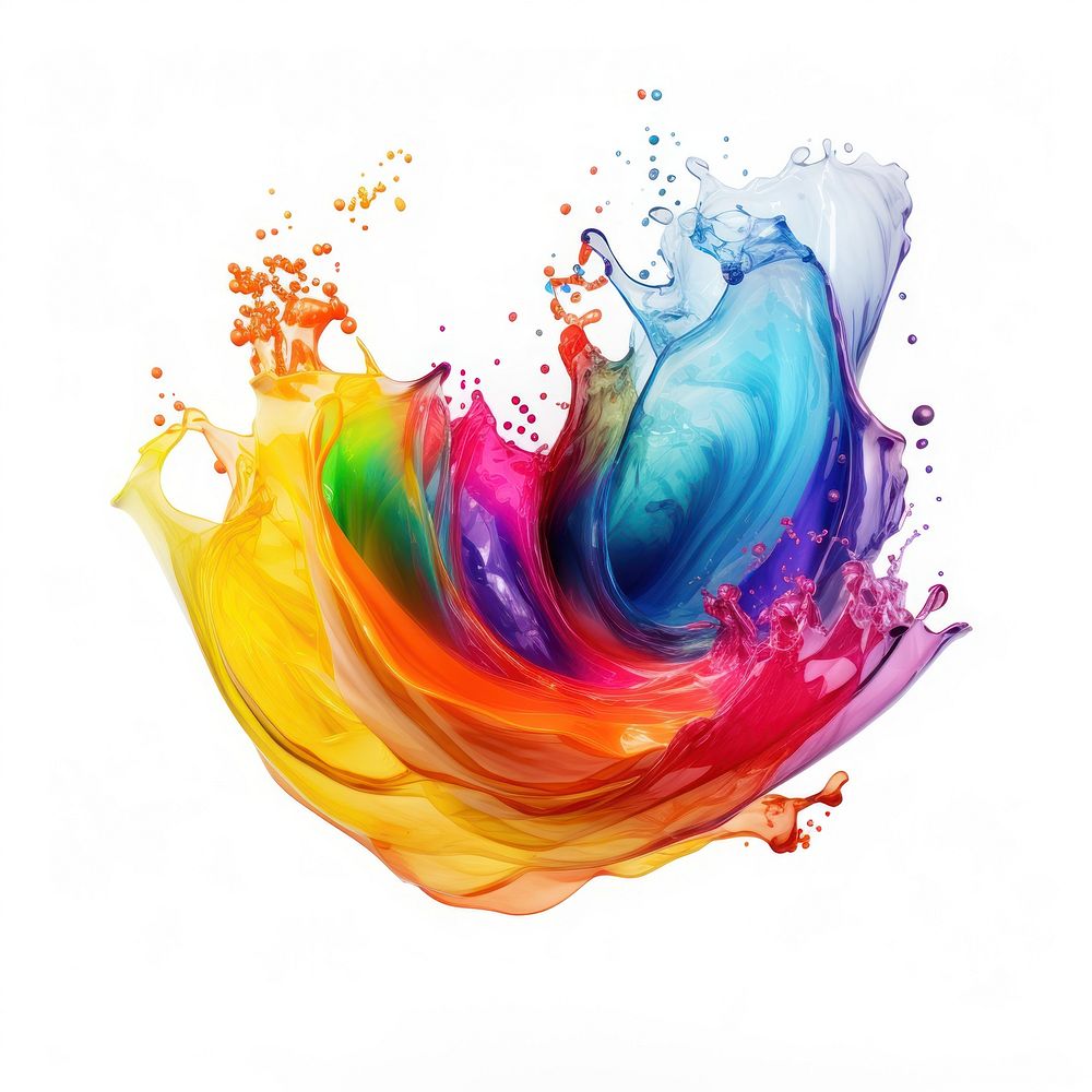 Rainbow splash painting abstract art. | Free Photo - rawpixel