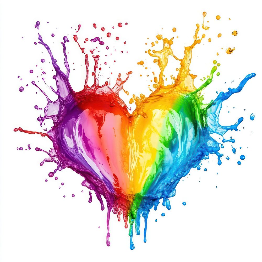 Rainbow splash art heart chandelier. | Free Photo - rawpixel