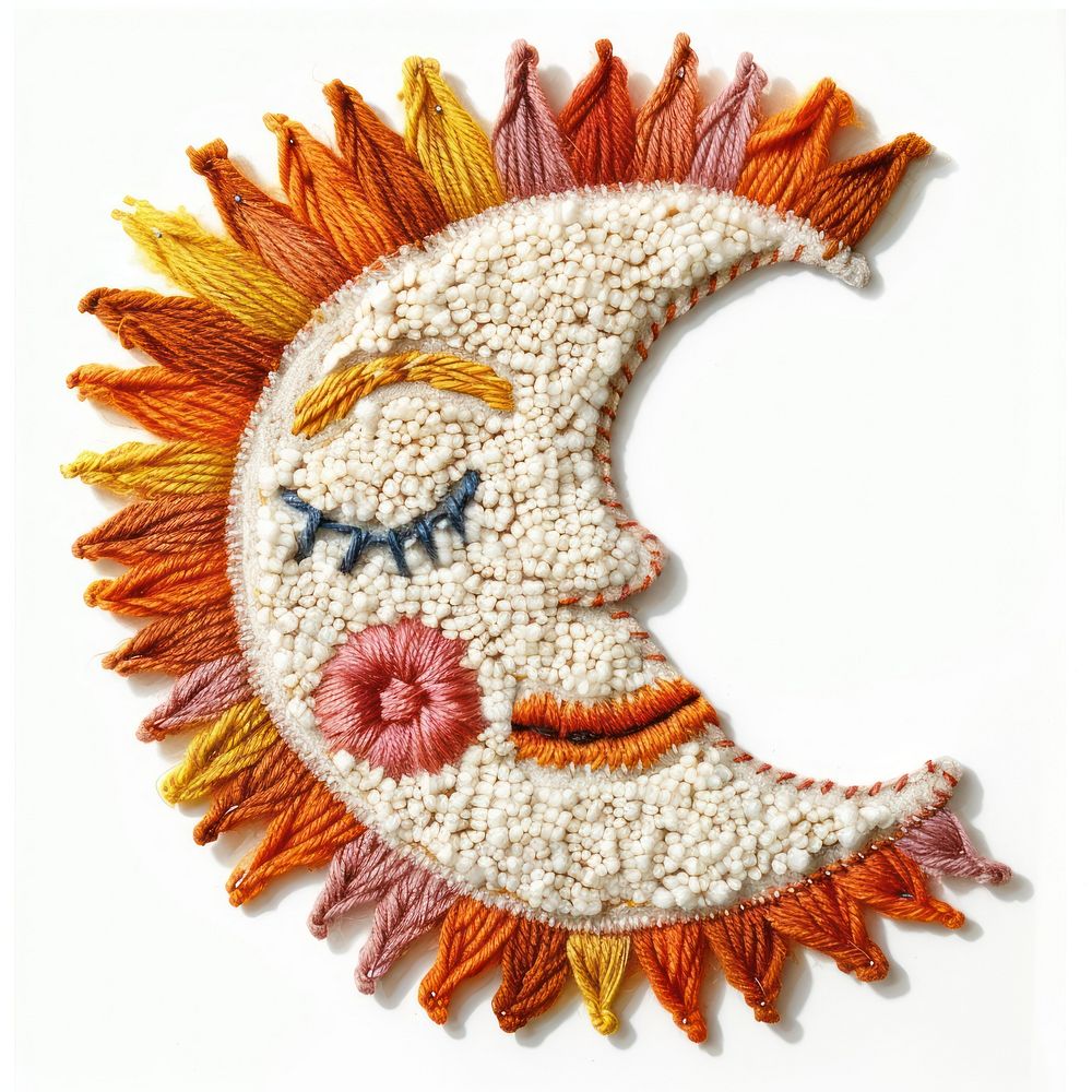Handcrafted textile sun moon | Free Photo - rawpixel