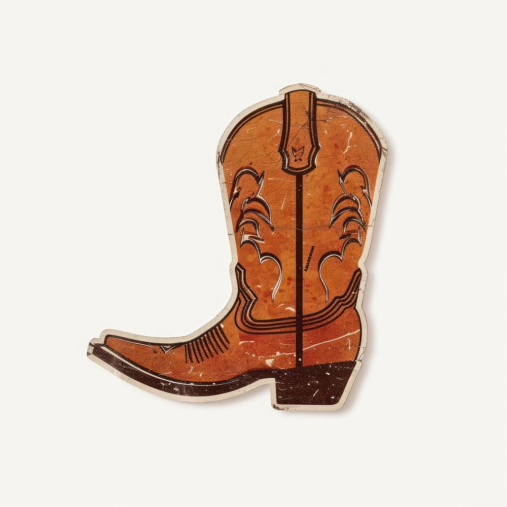 Vintage western cowboy boot illustration | Free Photo Illustration ...