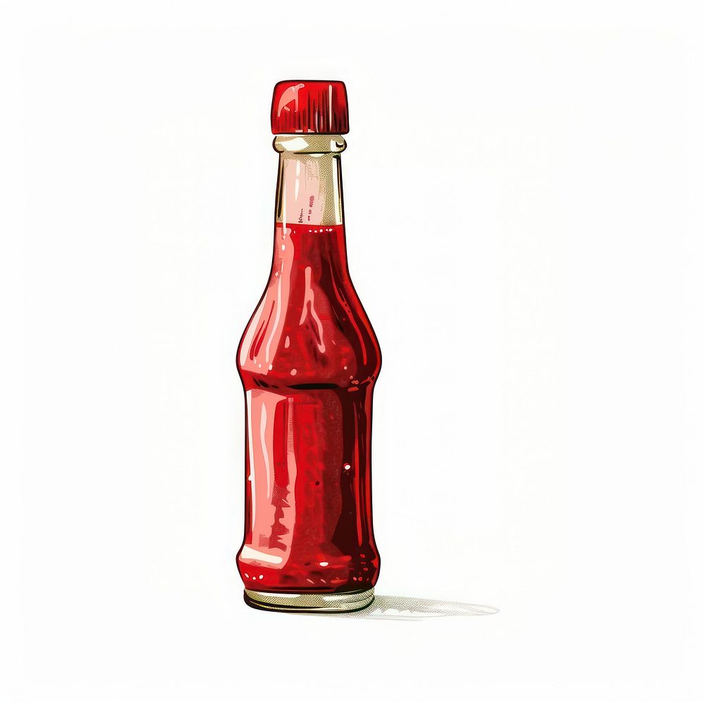 Colorful ketchup bottle illustration | Free Photo Illustration - rawpixel
