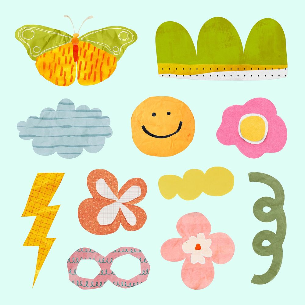 Cute paper craft collage design | Free Photo - rawpixel