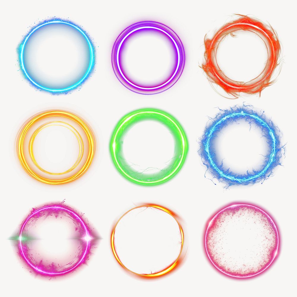 Glowing ring frame design element | Free Photo - rawpixel