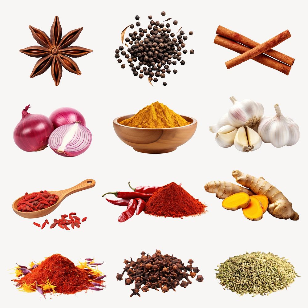Organic spice design element set | Free Photo - rawpixel