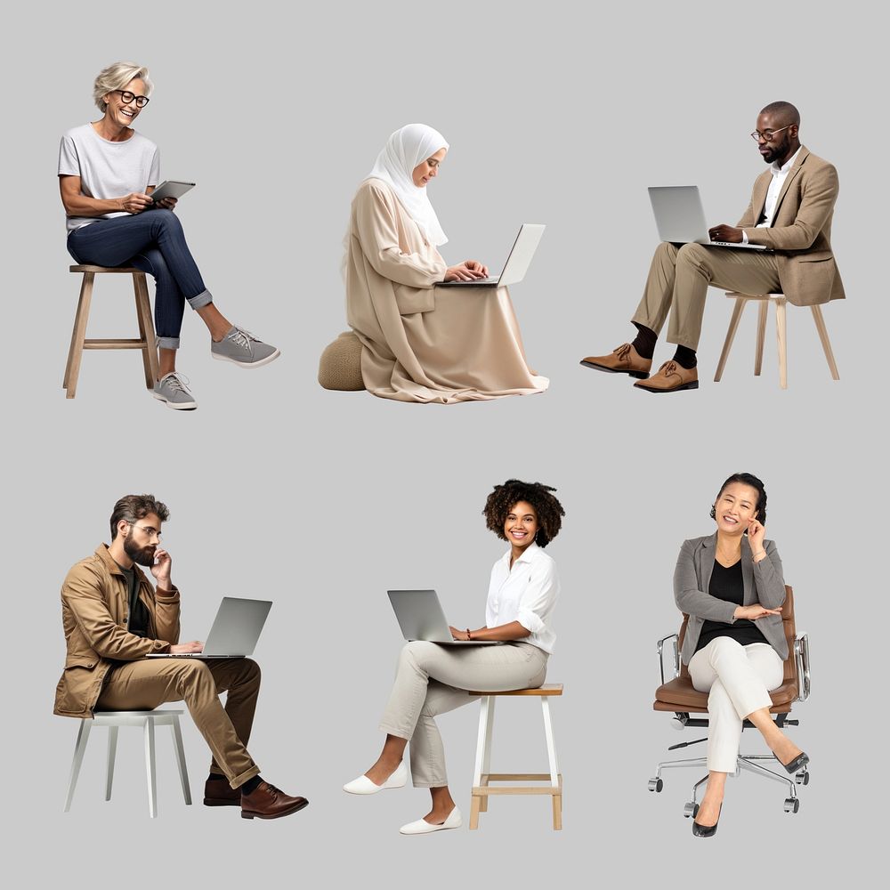 Diverse sitting business people design | Free Photo - rawpixel