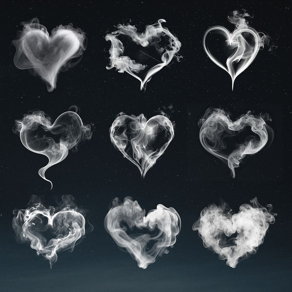 Heart shape smoke design element | Free Photo - rawpixel