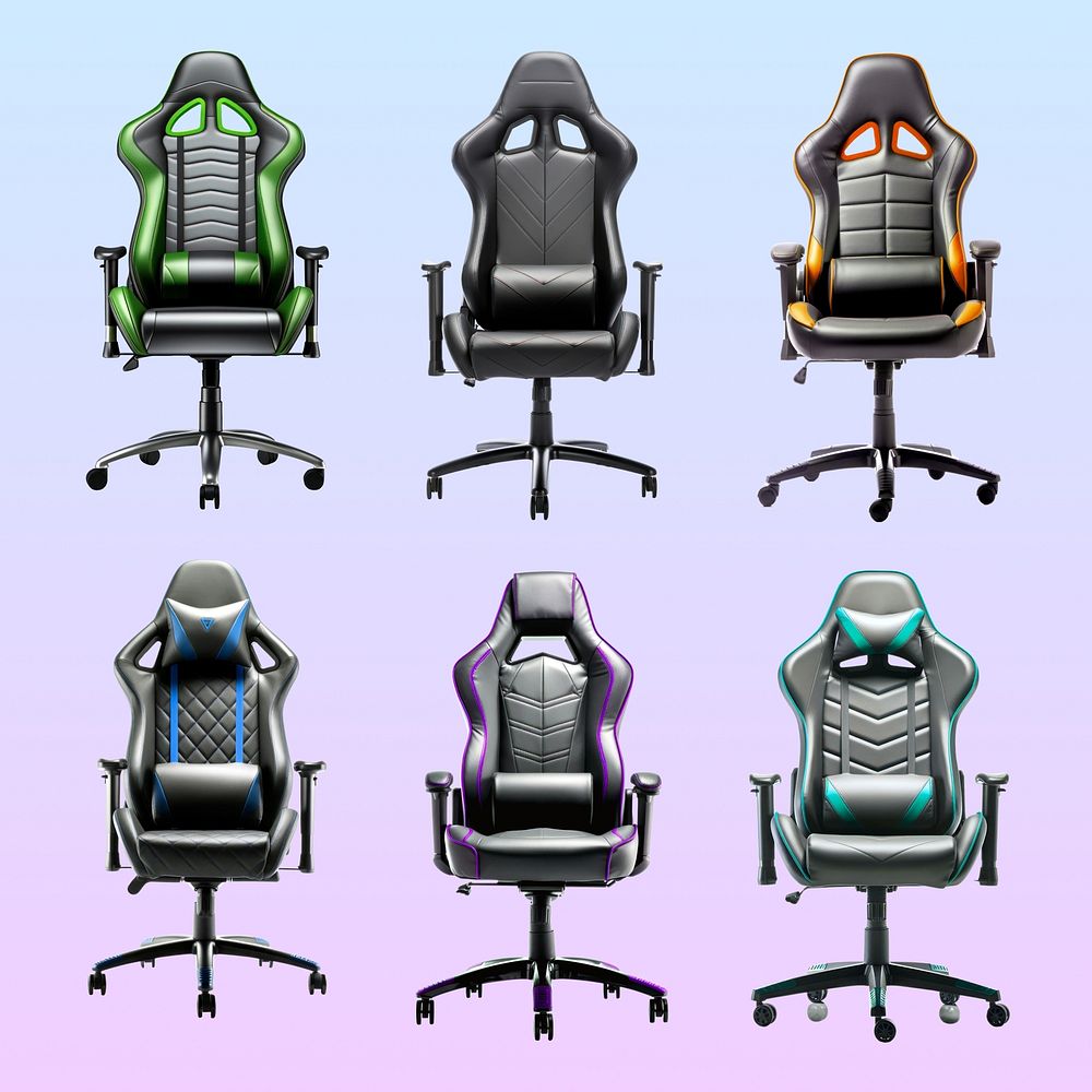 Gaming chair design element set | Free Photo - rawpixel