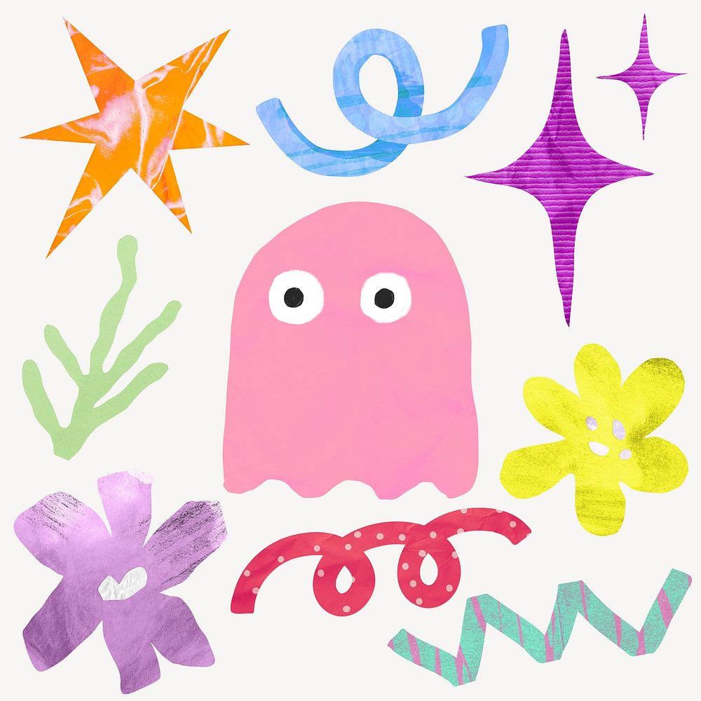 Abstract doodle sticker design element | Free Photo - rawpixel