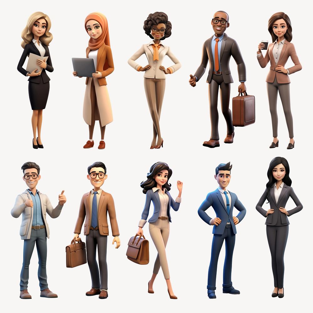 People job character design element | Free Photo - rawpixel