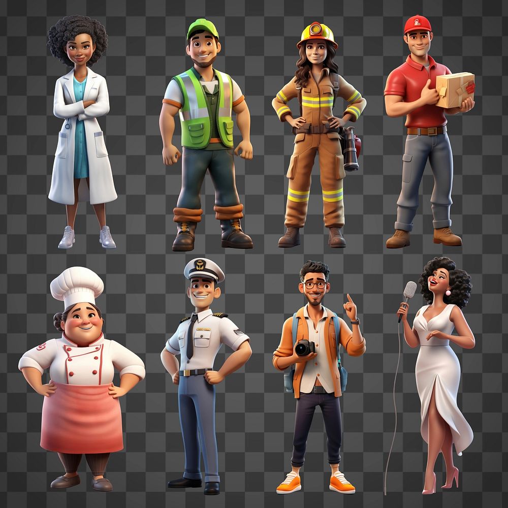 People job character design element | Free Photo - rawpixel