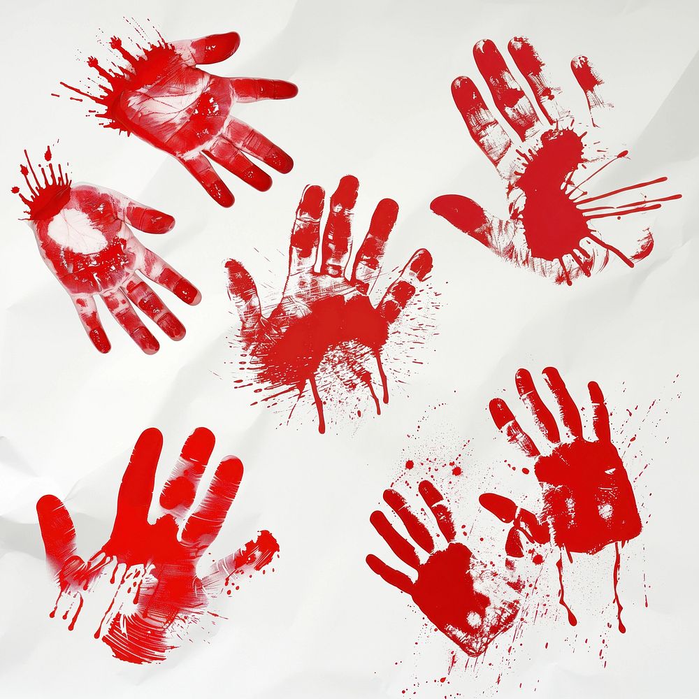 Blood handprint design element remix | Free Photo - rawpixel