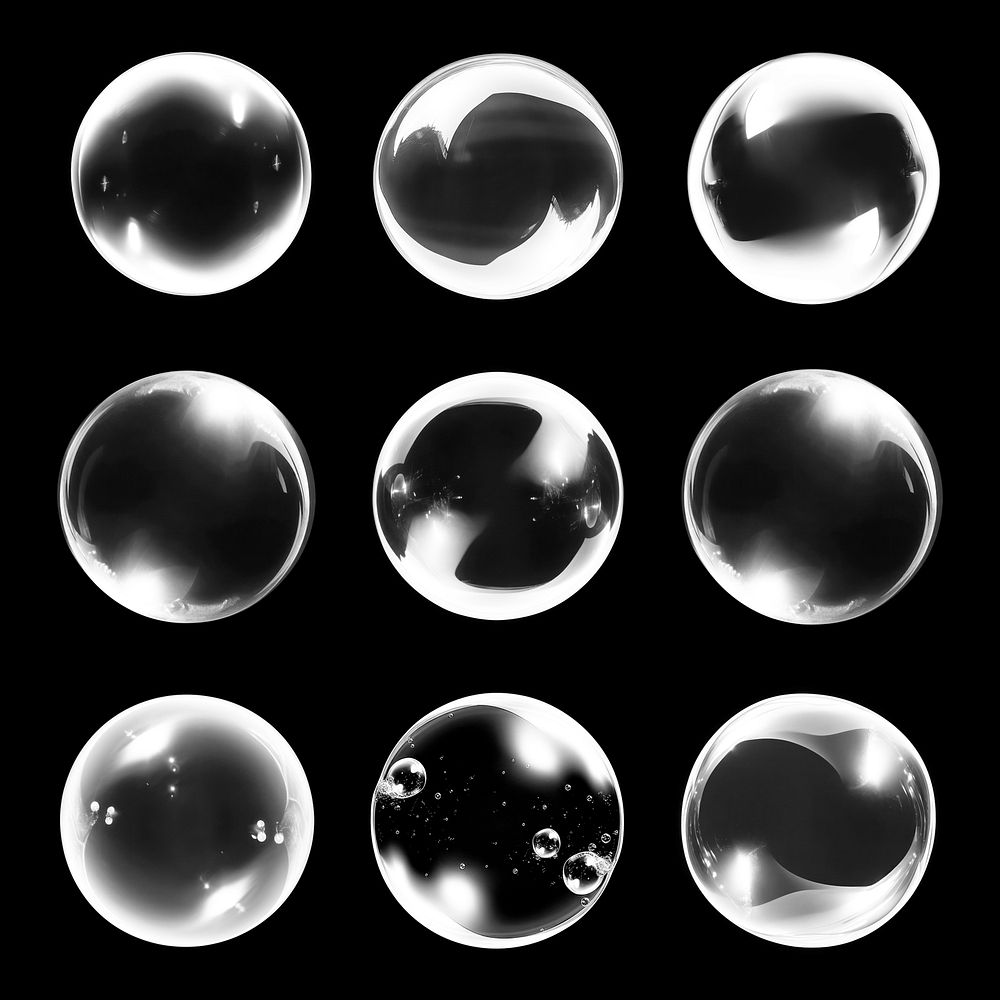 Bubble design element remix set | Free Photo - rawpixel