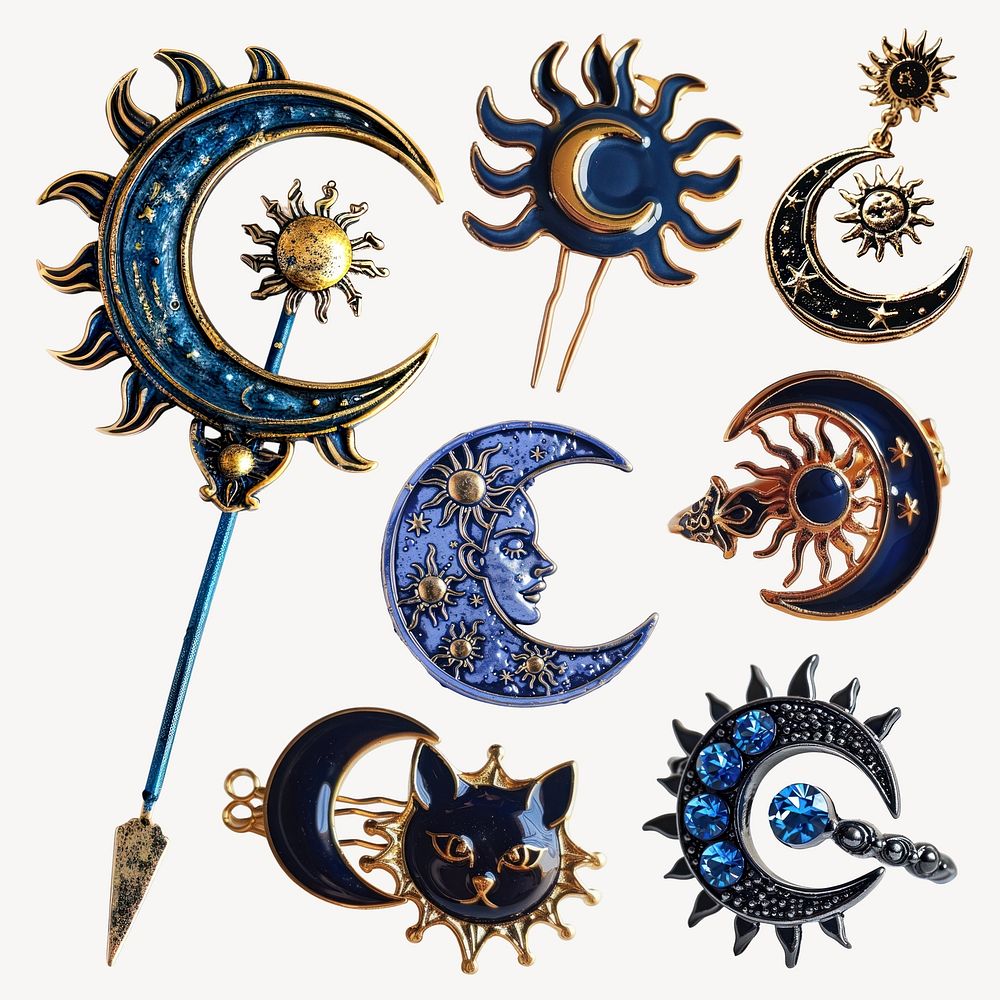 Whimsigoth crescent moon design element | Free Photo - rawpixel