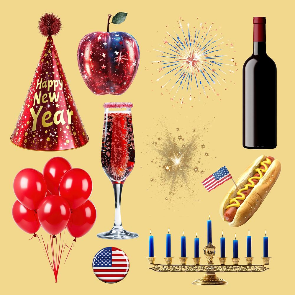 America's new year design element | Free Photo - rawpixel