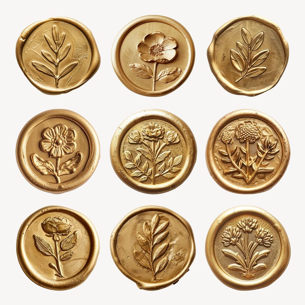 Gold wax seal stamp design | Free Photo - rawpixel