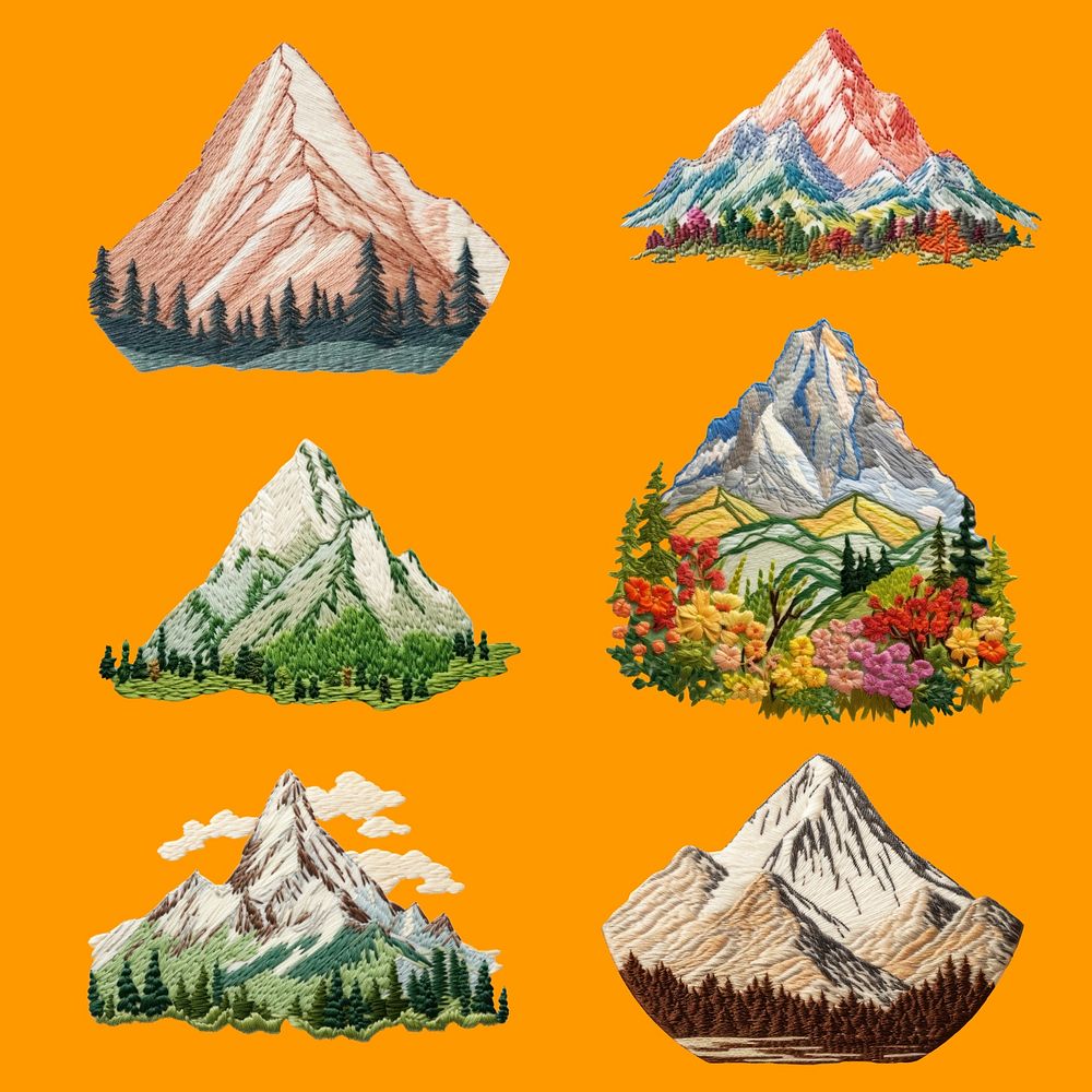 Embroidery nature textile design element | Free Photo - rawpixel