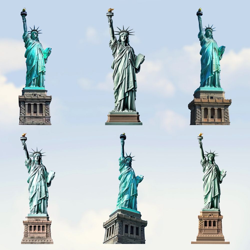 Statue liberty design element set | Free Photo - rawpixel