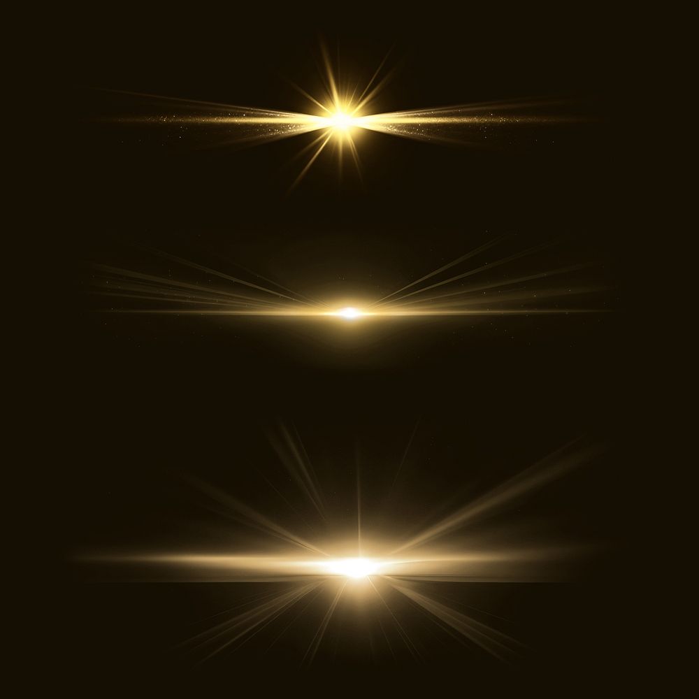Golden light burst effects design | Free Photo - rawpixel