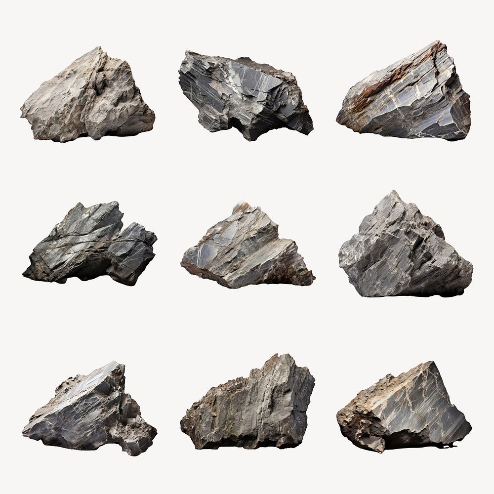 Rocks design element set | Free Photo - rawpixel