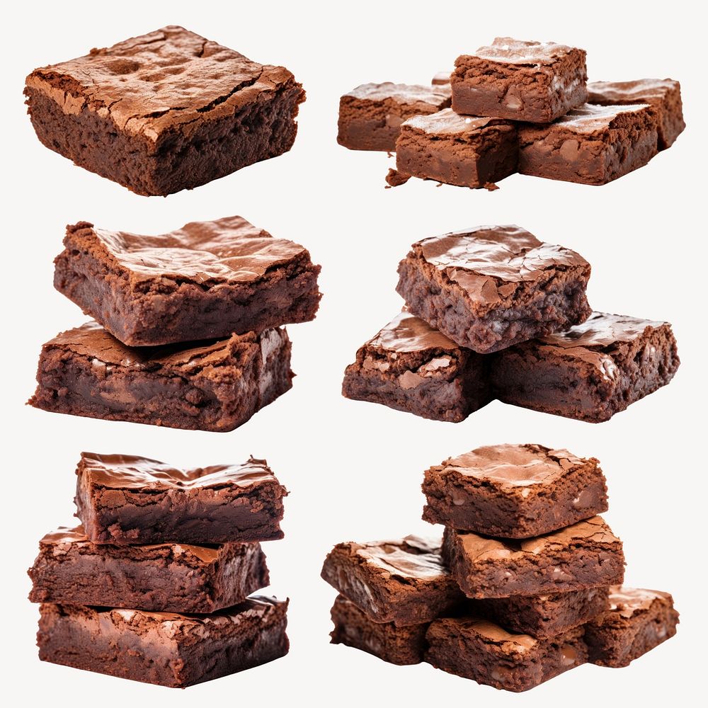 Chocolate brownies design element set | Free Photo - rawpixel