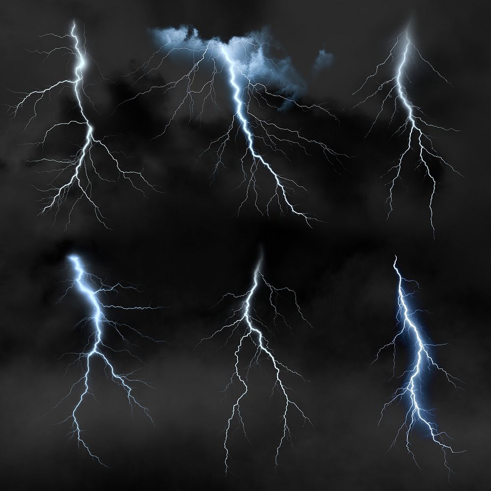 Lighting bolt design element set | Free Photo - rawpixel
