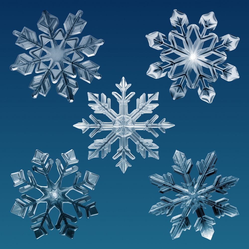 Snowflake effect design element set | Free Photo - rawpixel