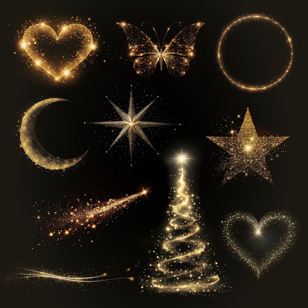 Lighting effect design element set | Free Photo - rawpixel