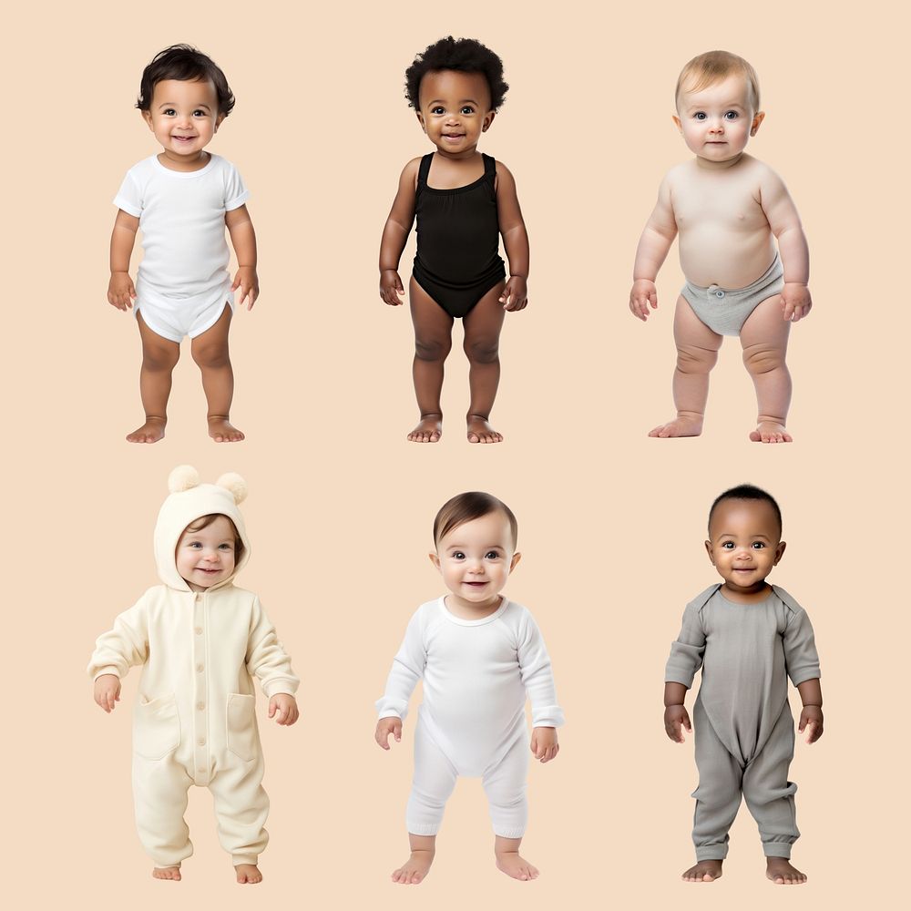 Diverse happy baby design element | Free Photo - rawpixel