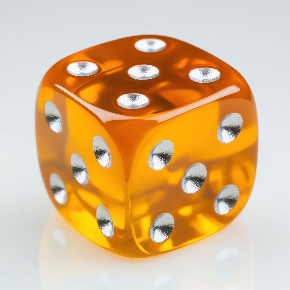 Translucent orange dice with dots | Free Photo - rawpixel