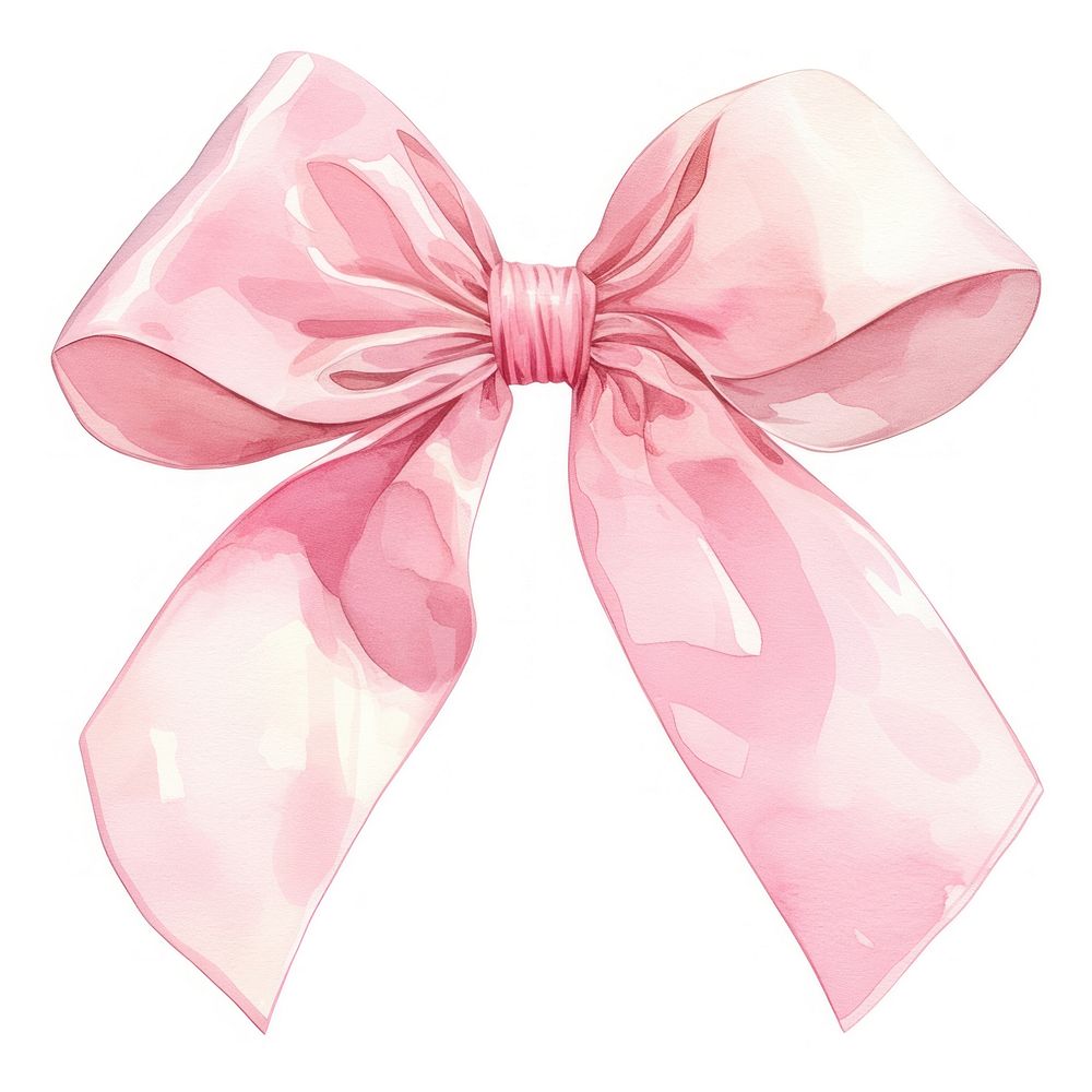 Coquette chocolate watercolor ribbon pink | Free Photo Illustration ...