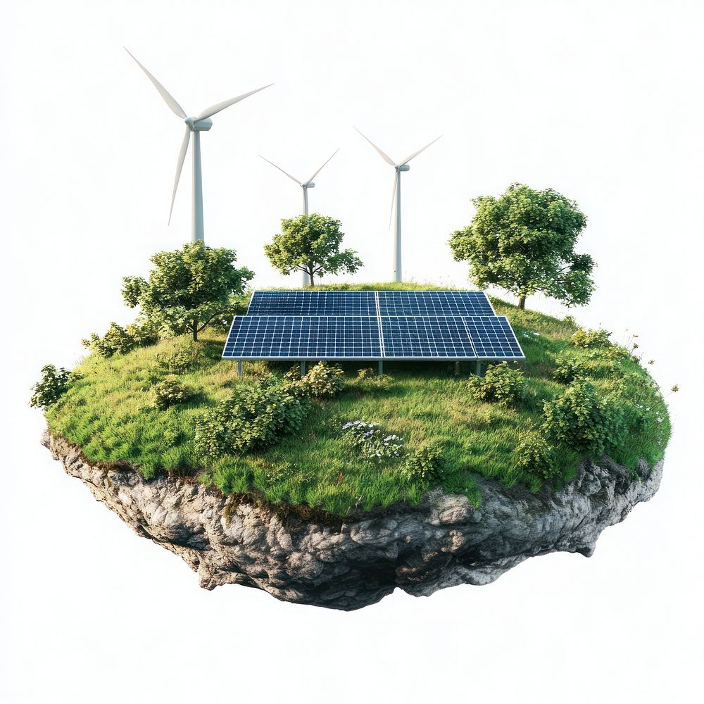 Floating island solar panel solar | Free Photo - rawpixel