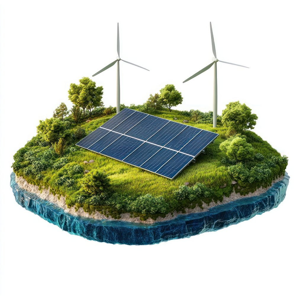 Floating island solar panel solar | Free Photo - rawpixel