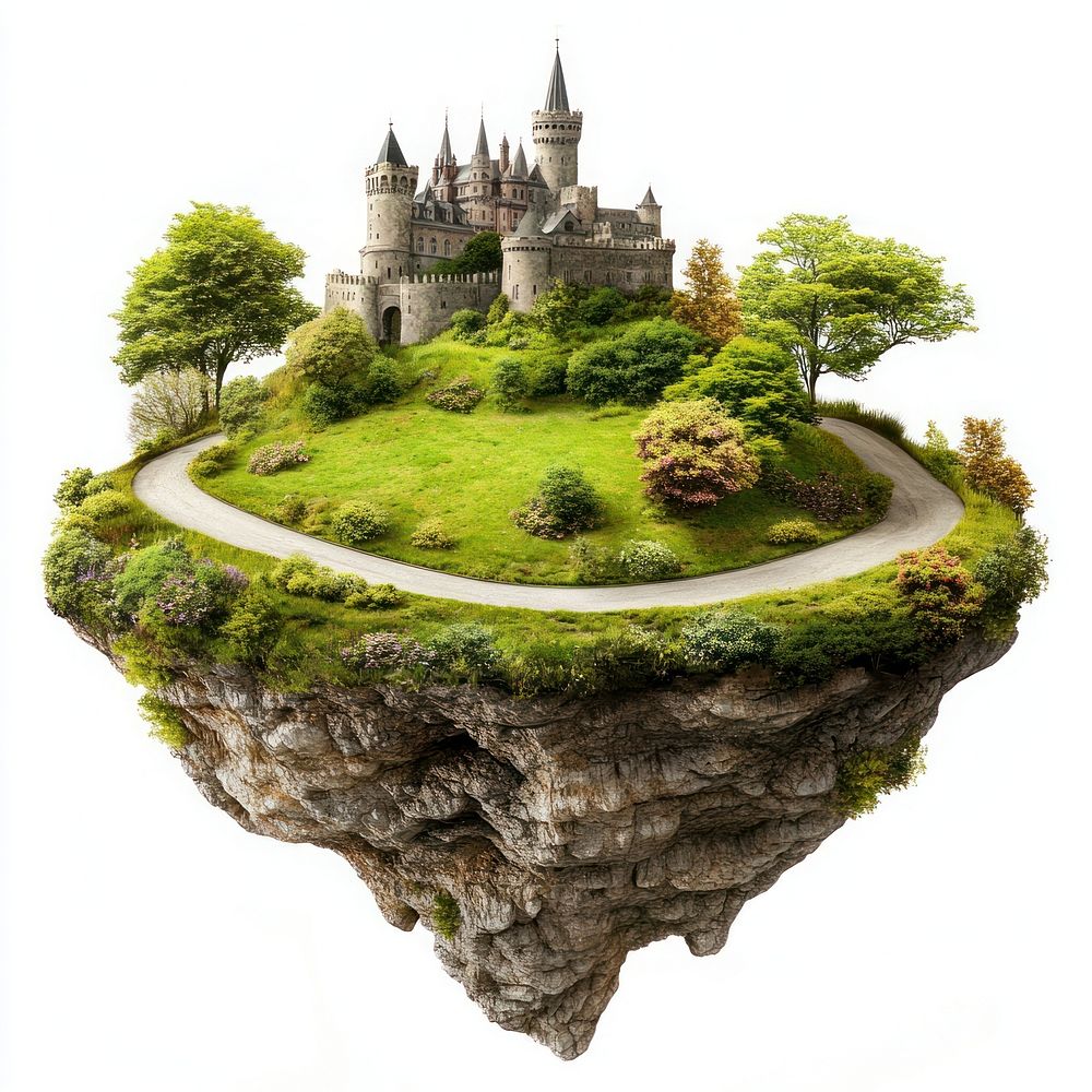 Floating castle on isolated island | Free Photo - rawpixel