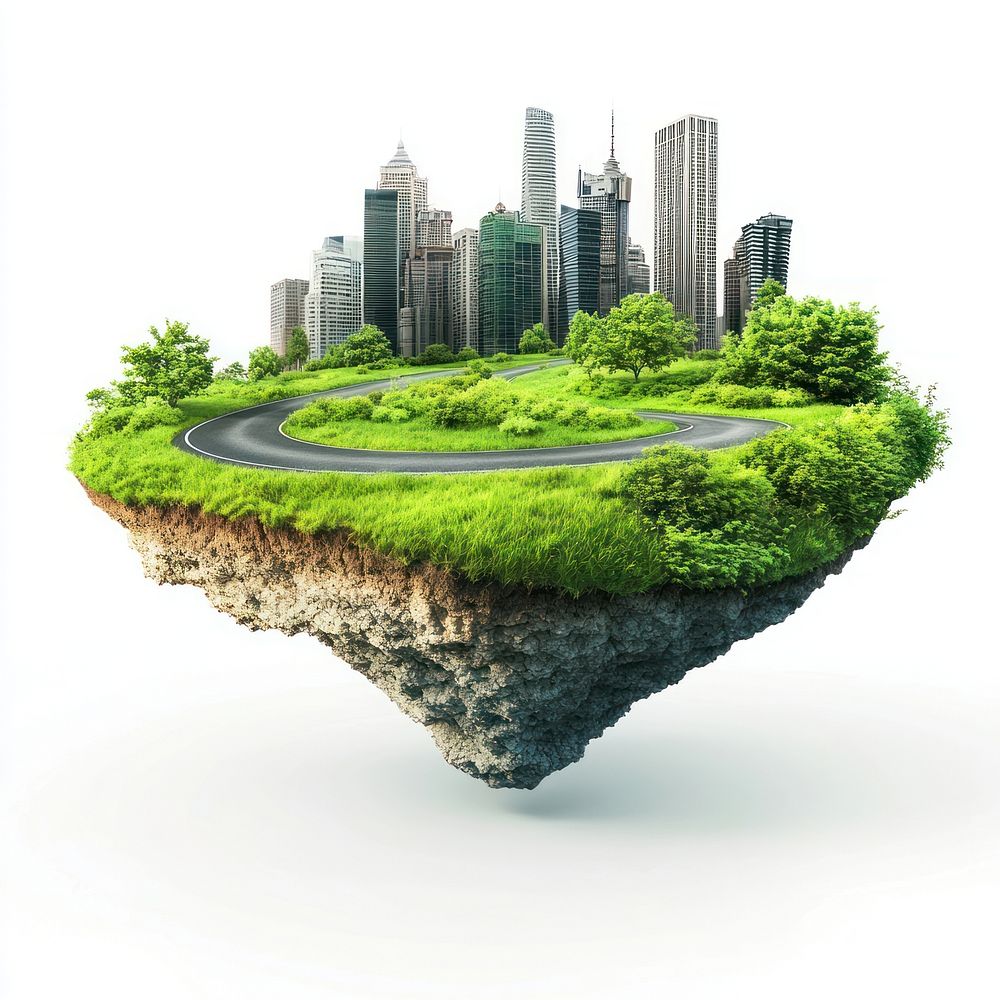 Floating city green landscape | Free Photo - rawpixel