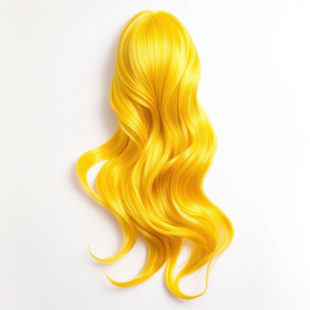 Vibrant yellow wavy hairpiece | Free Photo - rawpixel