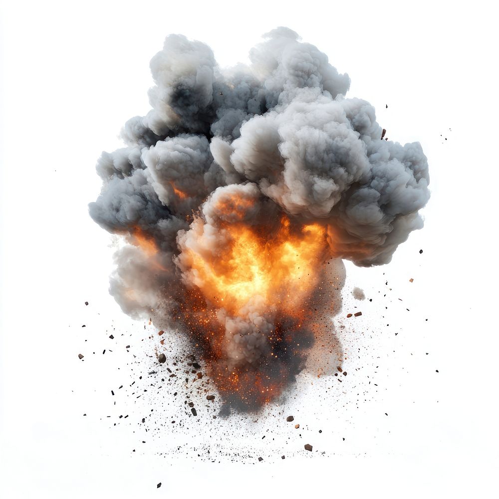 Dramatic fiery explosion with debris | Free Photo - rawpixel