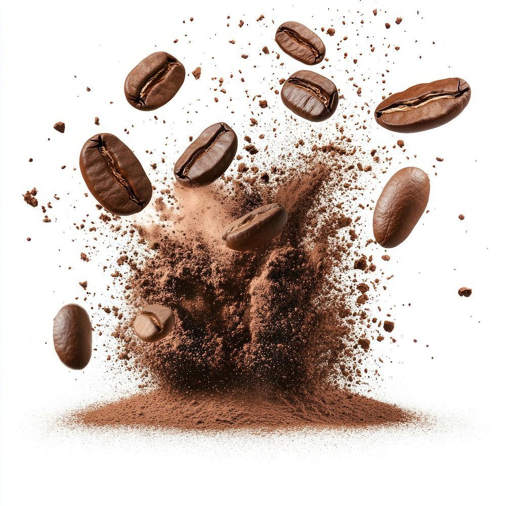 Exploding coffee beans and powder | Free Photo - rawpixel