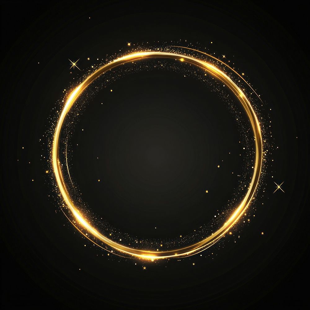 Golden glowing circular light effect | Free Photo Illustration - rawpixel