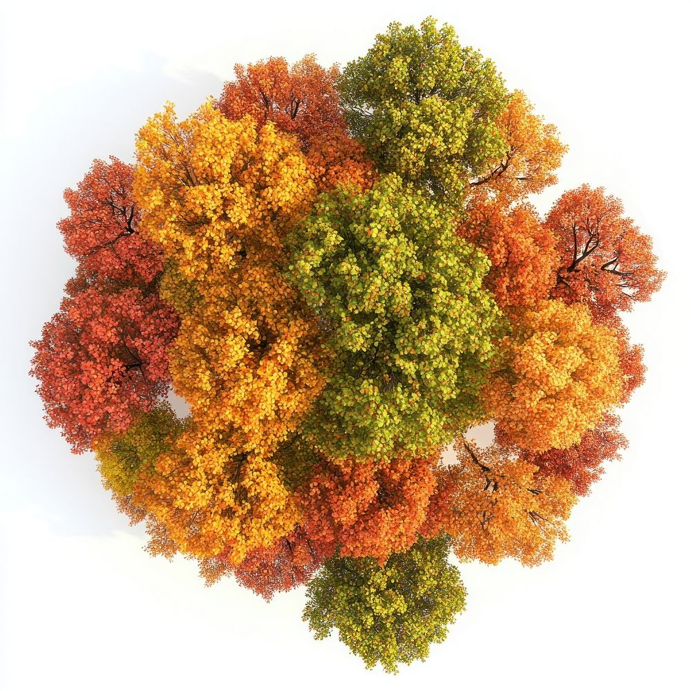Colorful autumn trees aerial view | Free Photo - rawpixel