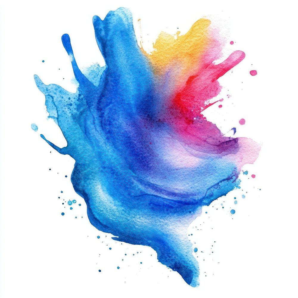Vibrant abstract watercolor splash | Free Photo Illustration - rawpixel