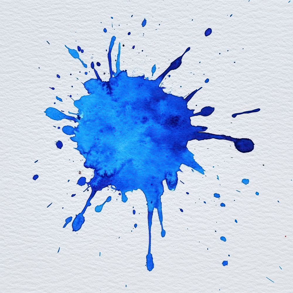 Vibrant blue watercolor splash | Free Photo Illustration - rawpixel
