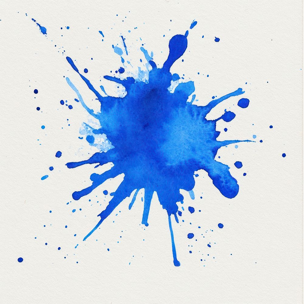 Vibrant blue watercolor paint splash | Free Photo Illustration - rawpixel