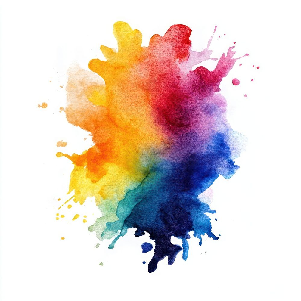 Vibrant watercolor splash art | Free Photo Illustration - rawpixel