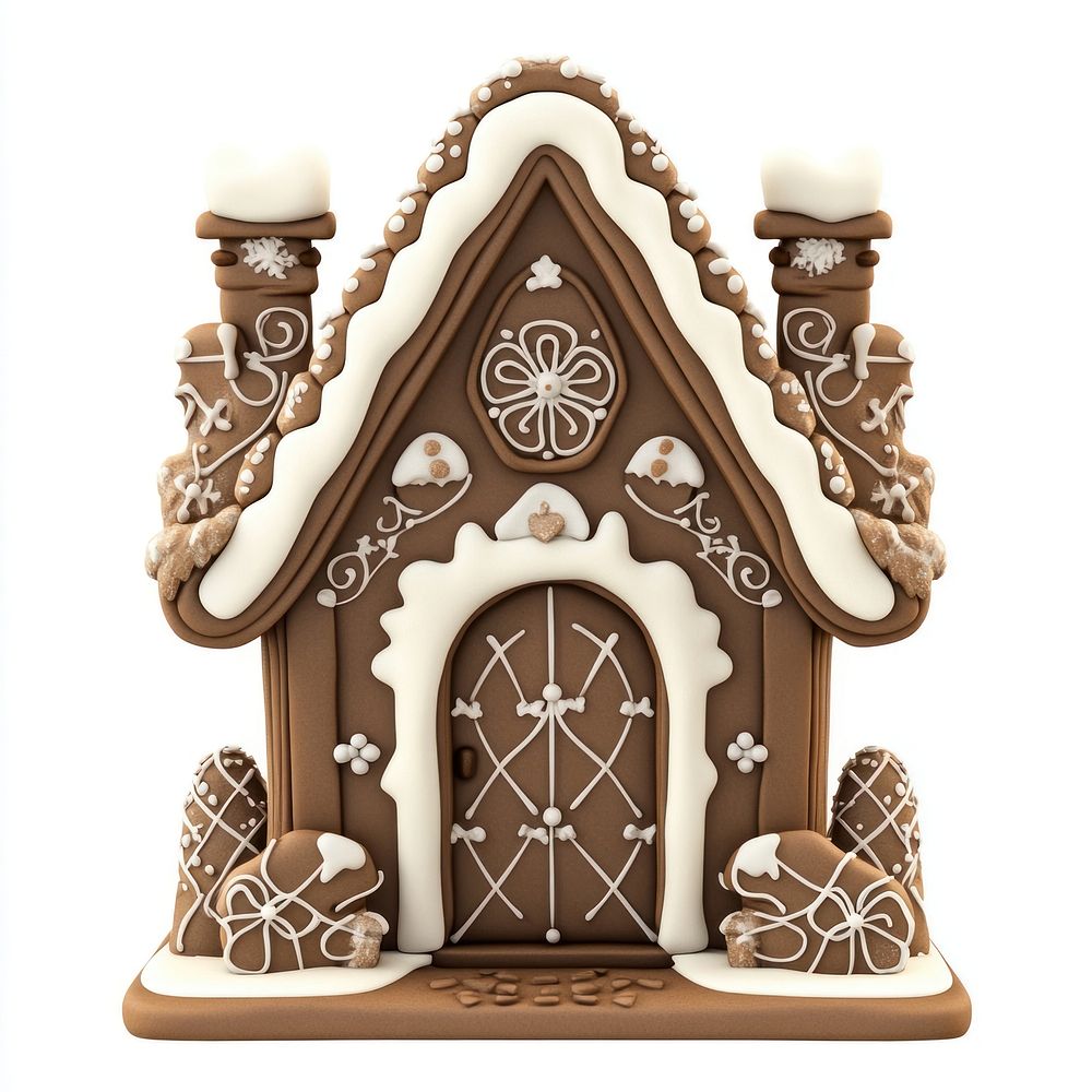 3d render gingerbread house front | Free Photo - rawpixel