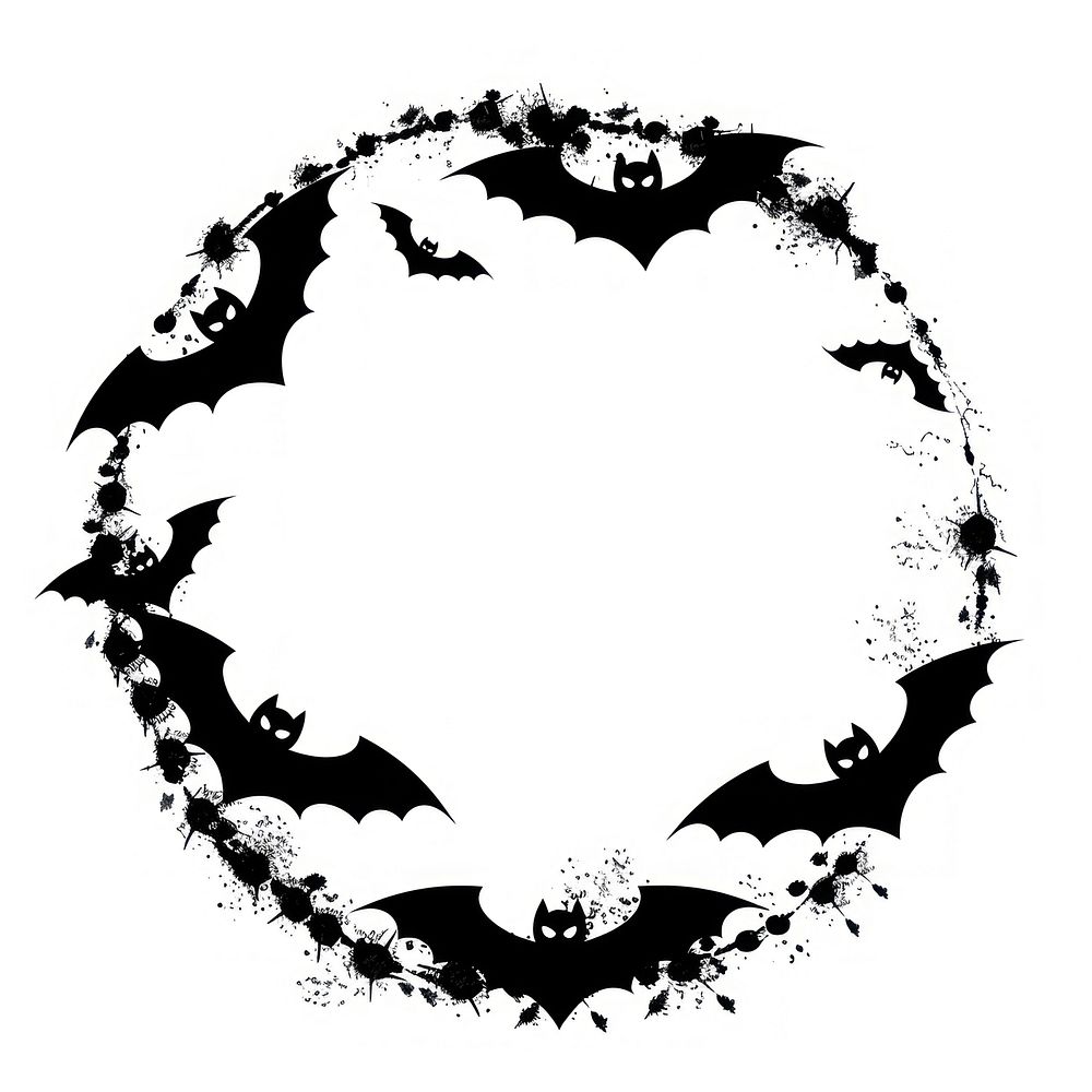 Halloween bats circle frame illustration | Free Photo Illustration ...