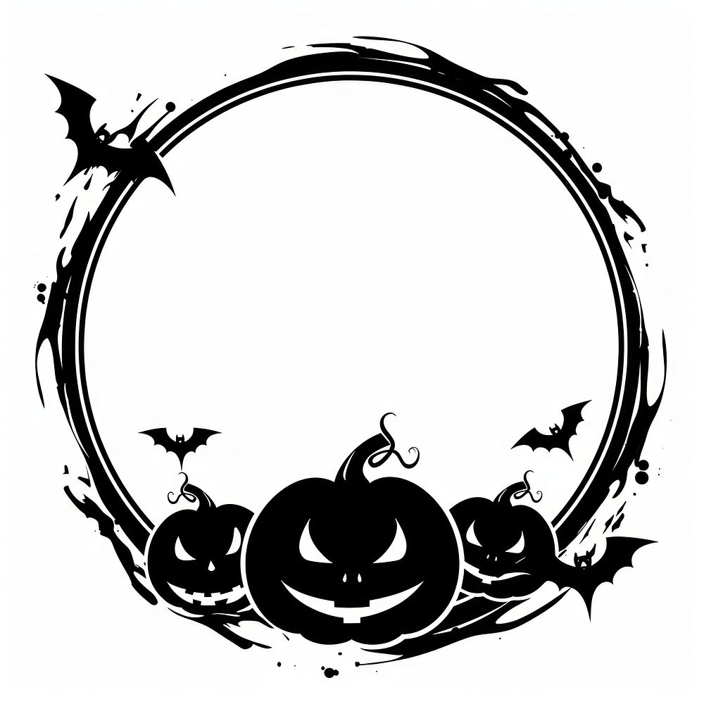 Spooky Halloween pumpkin frame | Free Photo Illustration - rawpixel