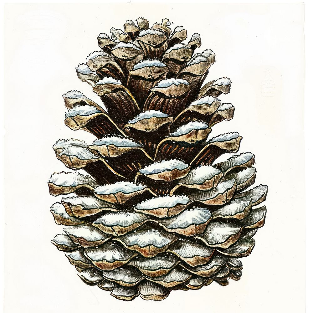 Detailed pine cone illustration | Free Photo Illustration - rawpixel