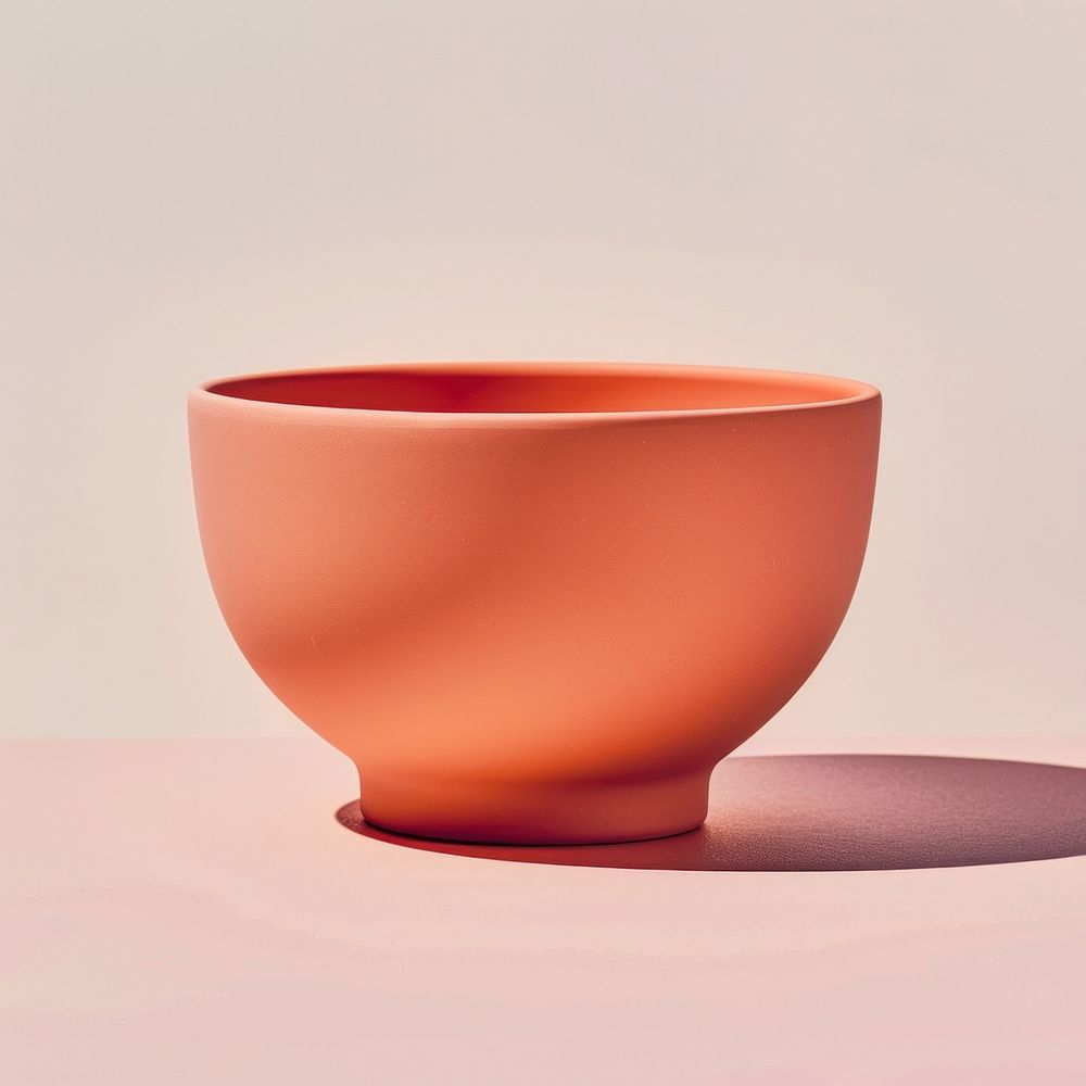 Minimalist peach ceramic bowl | Free Photo - rawpixel