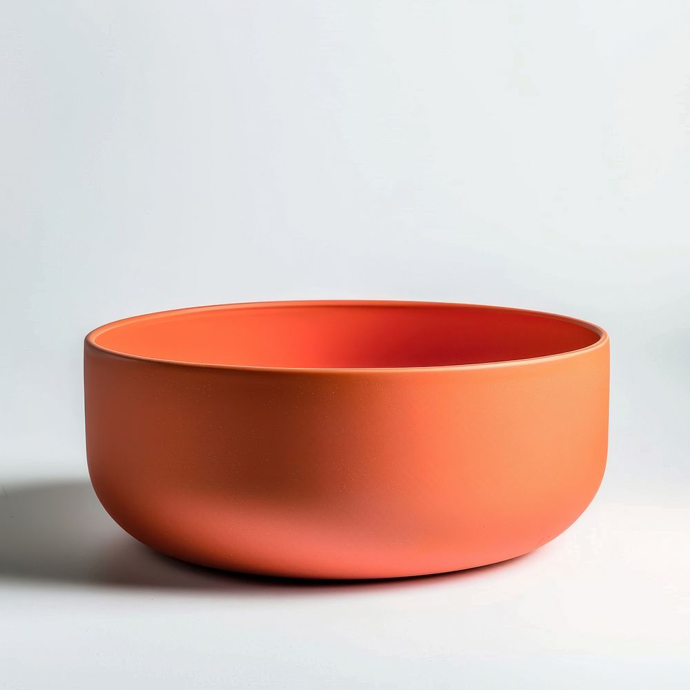 Modern minimalist orange ceramic bowl | Free Photo - rawpixel